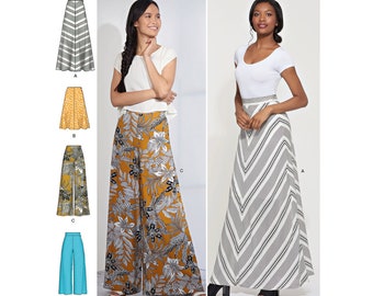 Misses Wide or Slim-leg Pull-on Pants Simplicity Sewing Pattern S8841 ...