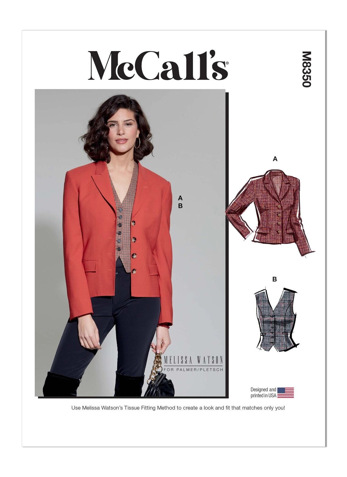 Misses Blazer and Vest by Melissa Watson Mccall's Sewing Pattern M8350 ...