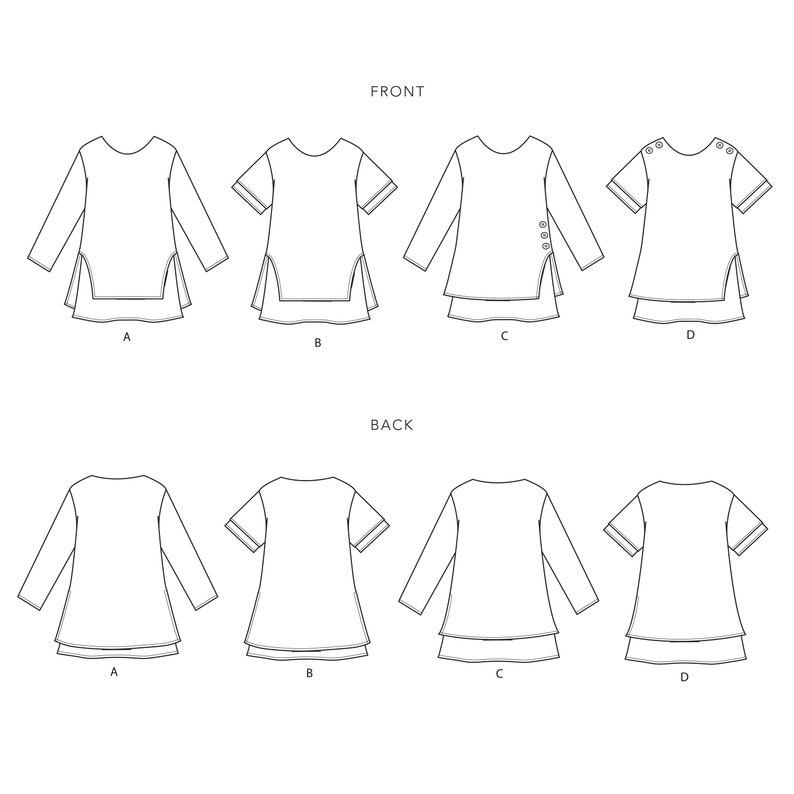 Misses' Layered Tunics Simplicity Sewing Pattern S9046 - Etsy