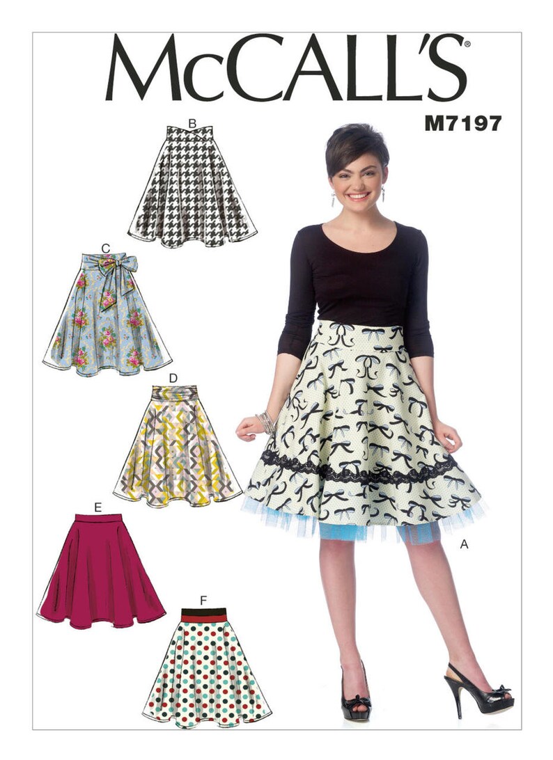 Misses' Flared Skirts Mccall's Sewing Pattern M7197 - Etsy