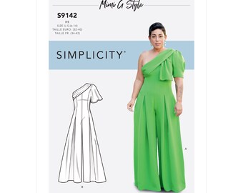 Simplicity Sewing Pattern S9142 Misses' Jumpsuit With One - Etsy