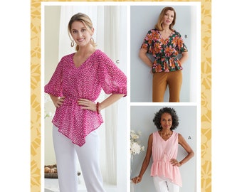 Misses' Tops Butterick Sewing Pattern B6754 | Etsy