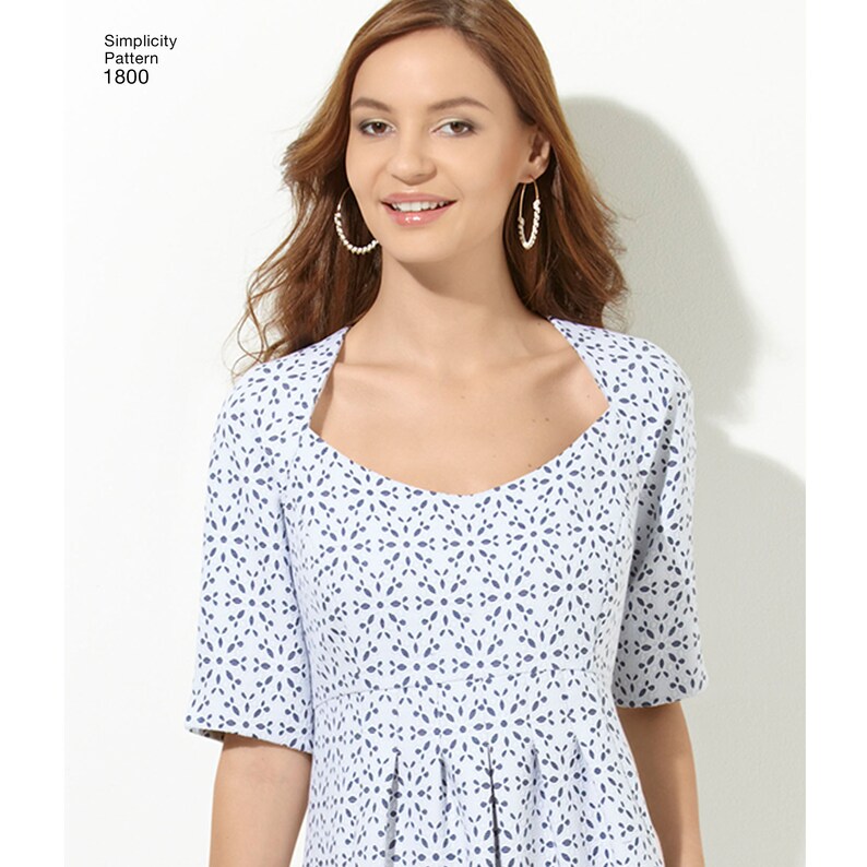Misses & Plus Size Amazing Fit Dresses Simplicity Sewing Pattern 1800 ...