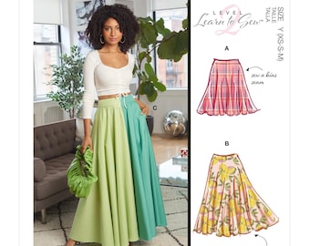 Mccall's 8205 Sewing Pattern, M8205 Misses' Full Circle Skirt Sewing ...