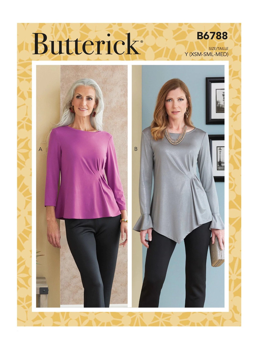 Misses Top Butterick Sewing Pattern B6788 - Etsy