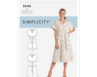 Uncut Simplicity Sewing Pattern 10502 S9103 9103 Misses' Dresses in Two ...
