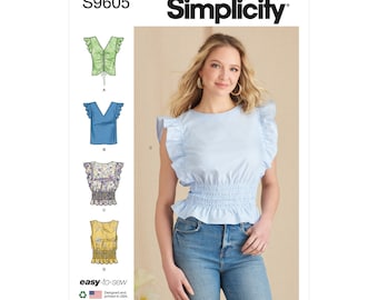 Misses' Tops Simplicity Sewing Pattern S8883 - Etsy
