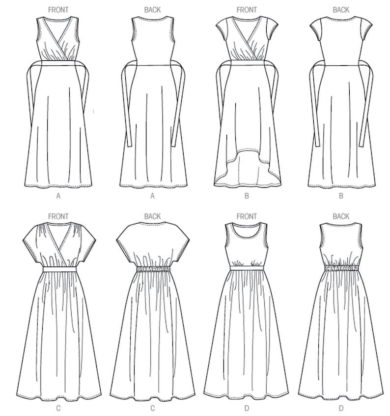 Misses' Surplice Dresses Butterick Sewing Pattern B6051 Uncut, FF - Etsy