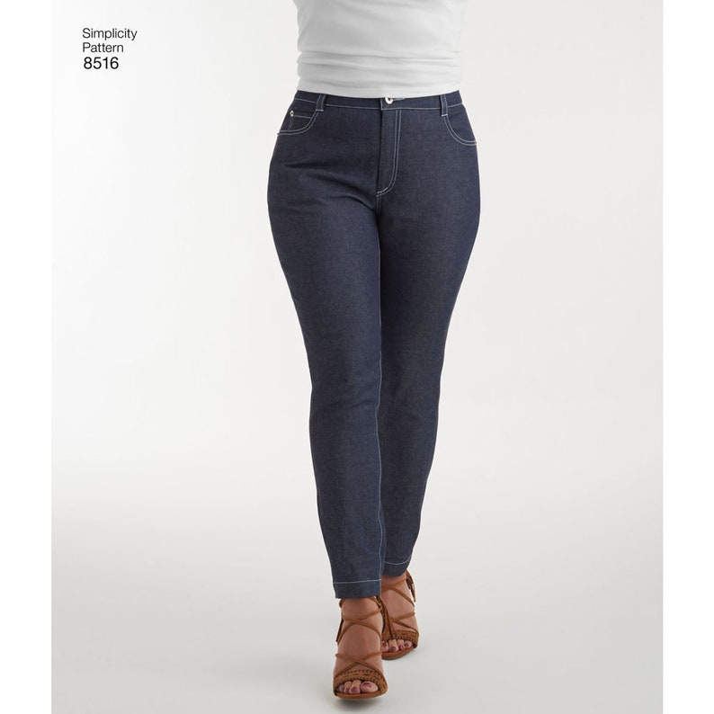 Misses' Mimi G Skinny Jeans Simplicity Sewing Pattern 8516 - Etsy