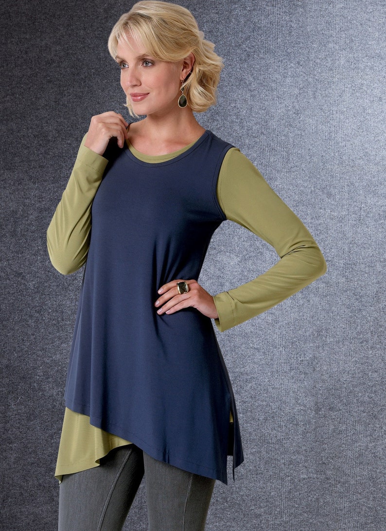 Misses' Shaped-hemline Tops Vogue Sewing Pattern V1733 - Etsy