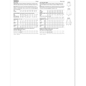 Misses' Skirts Simplicity Sewing Pattern S9954 Uncut, FF - Etsy