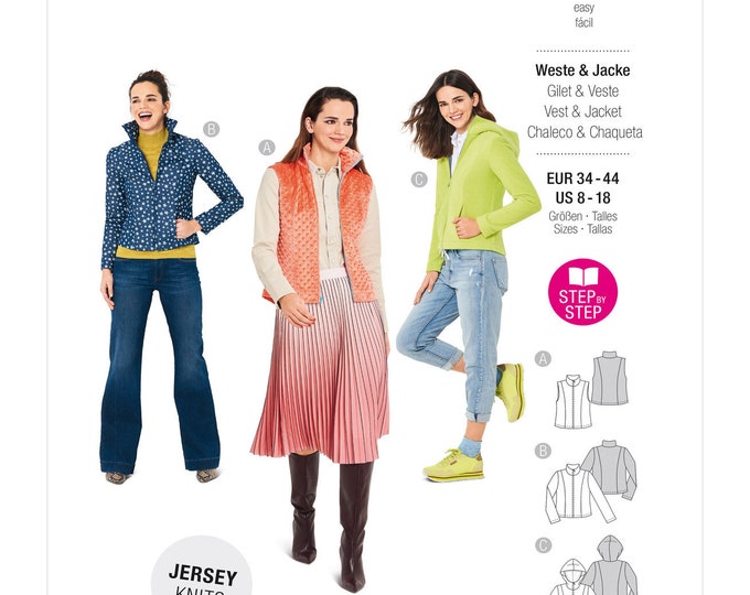Misses' Collarless Jacket Burda Style Sewing Pattern 6465 Uncut, FF - Etsy