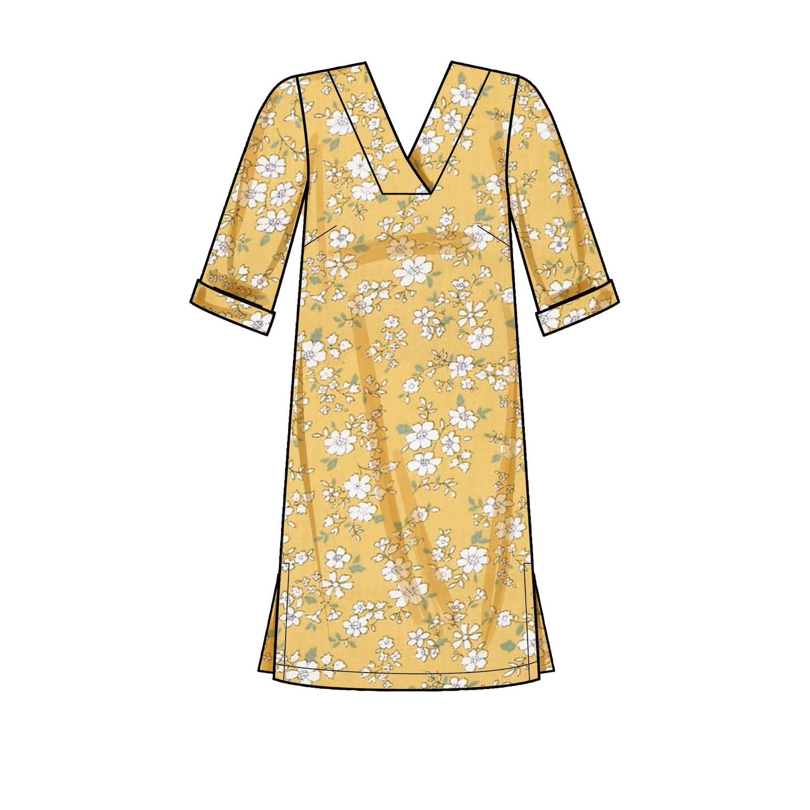 Misses' V-neckline Shift Dresses Simplicity Sewing Pattern - Etsy