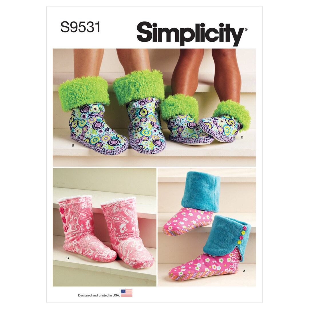 Slippers Simplicity Sewing Pattern S9531 Uncut, FF - Etsy