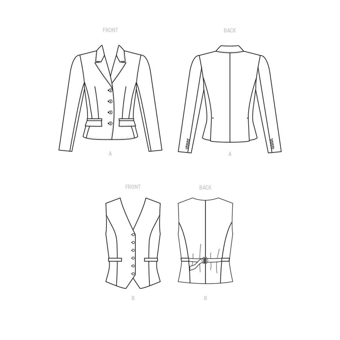 Misses Blazer and Vest by Melissa Watson Mccall's Sewing Pattern M8350 ...