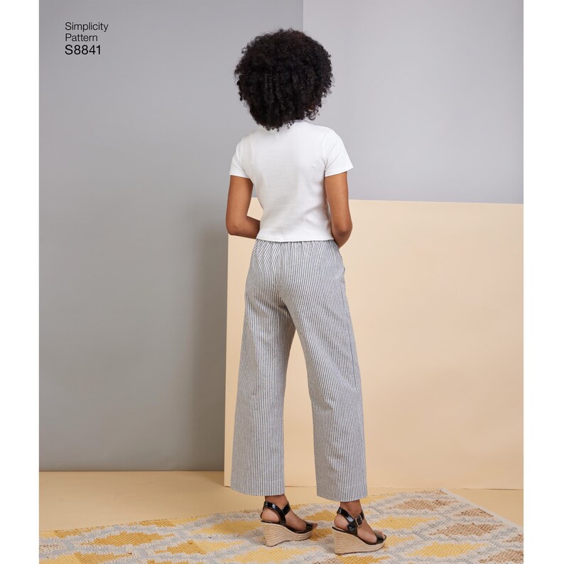 Misses Wide or Slim-leg Pull-on Pants Simplicity Sewing Pattern S8841 ...