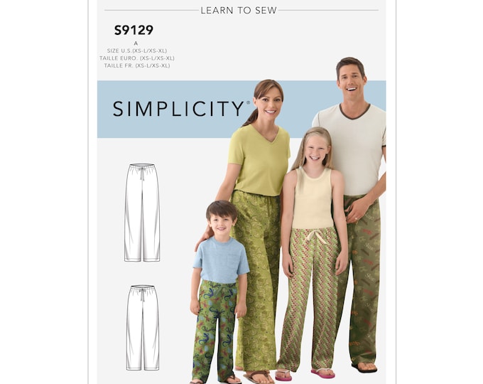Unisex Sleepwear Simplicity Sewing Pattern S9127 - Etsy