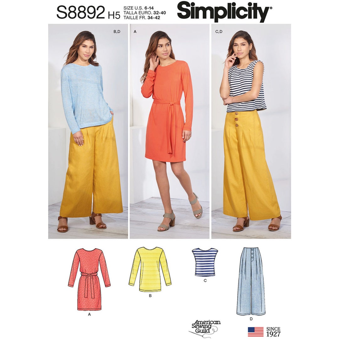 Misses' Casual Sportswear Simplicity Sewing Pattern S8892 Uncut, FF - Etsy