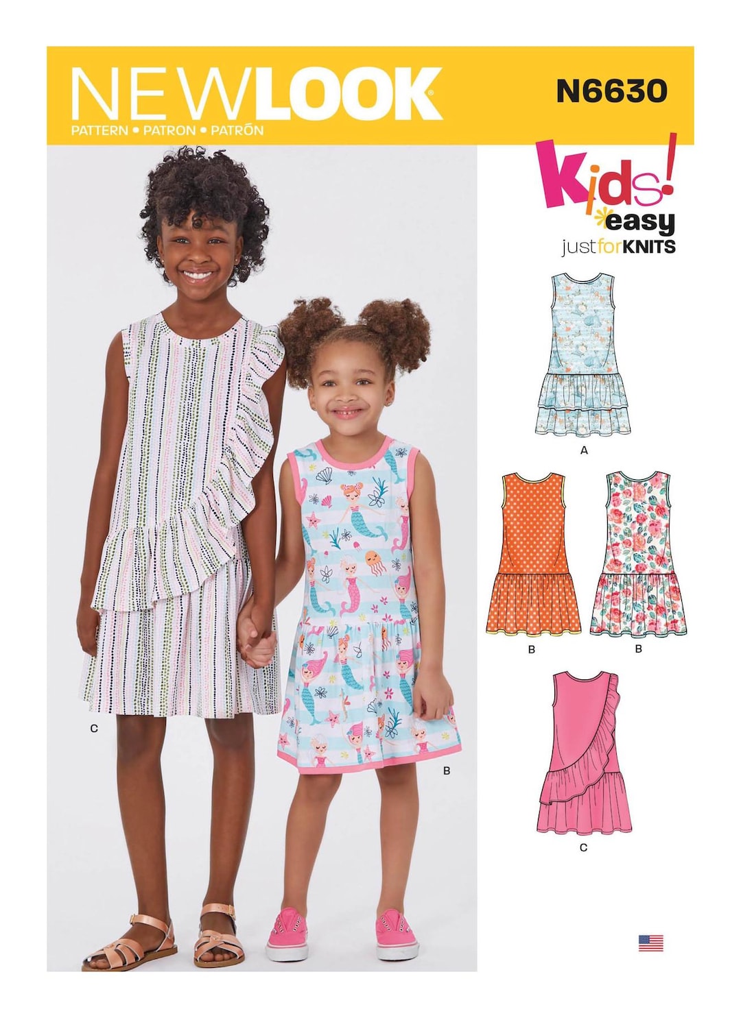 Children's & Girls' Dresses New Look Sewing Pattern N6630 Uncut, FF - Etsy