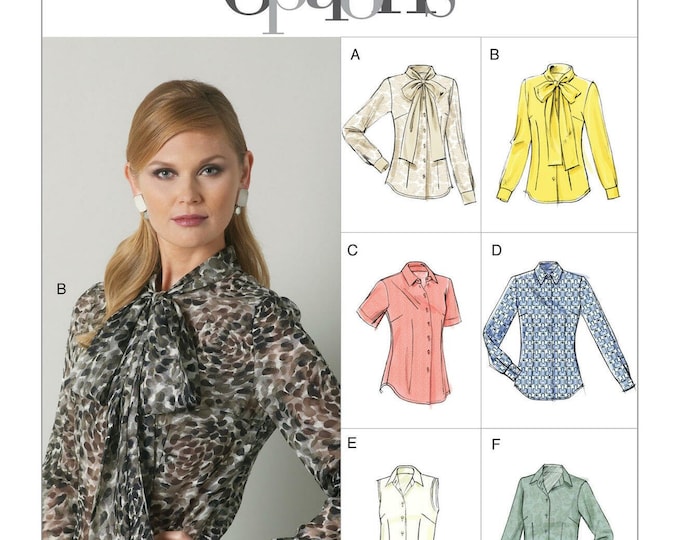 Vogue Sewing Pattern for Womens Tops, Button Front Tops, Womens Tunic ...