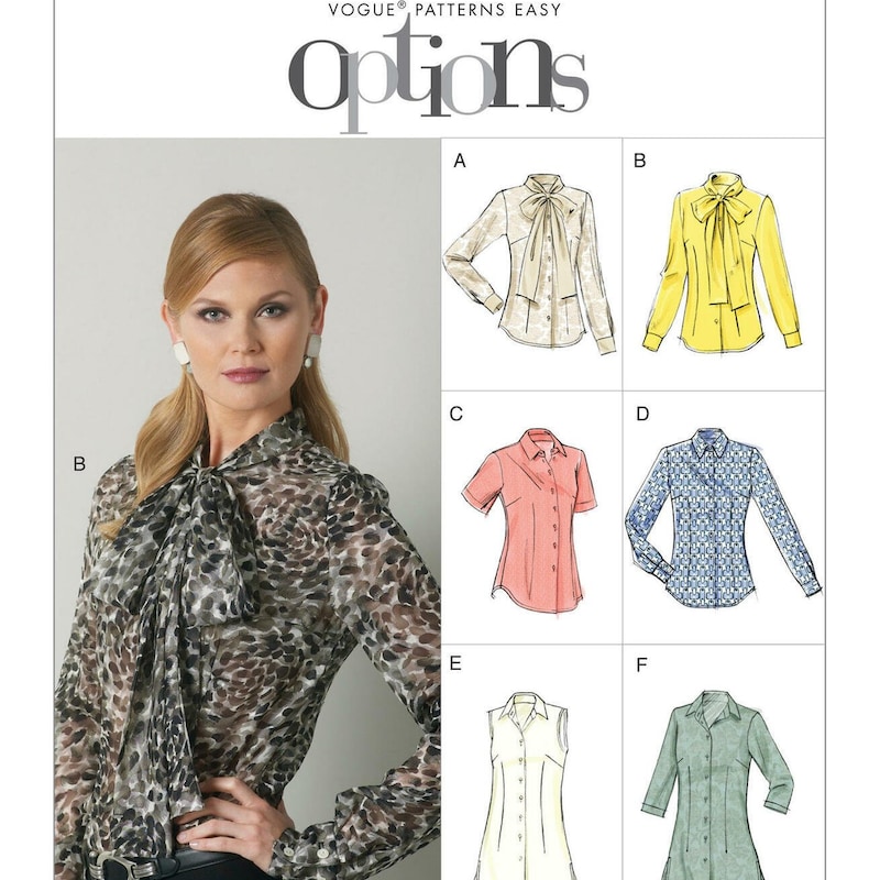Vogue Sewing Bow Blouse - Etsy