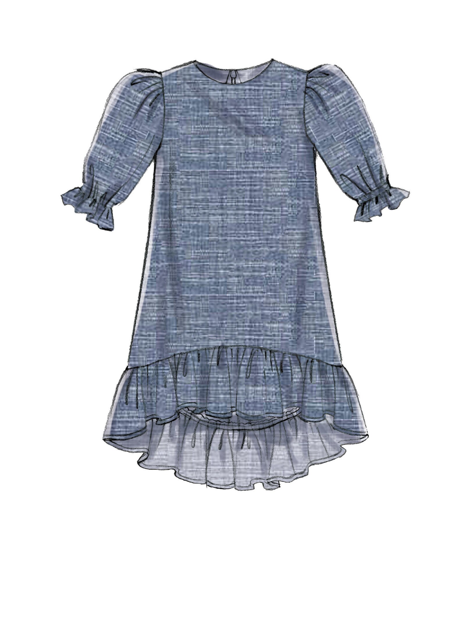 Children's/girls' High-low Dresses With Collar and - Etsy