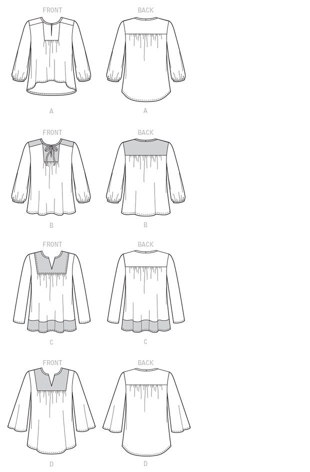 Misses' Notch-neck or Keyhole Tops Mccall's Sewing - Etsy