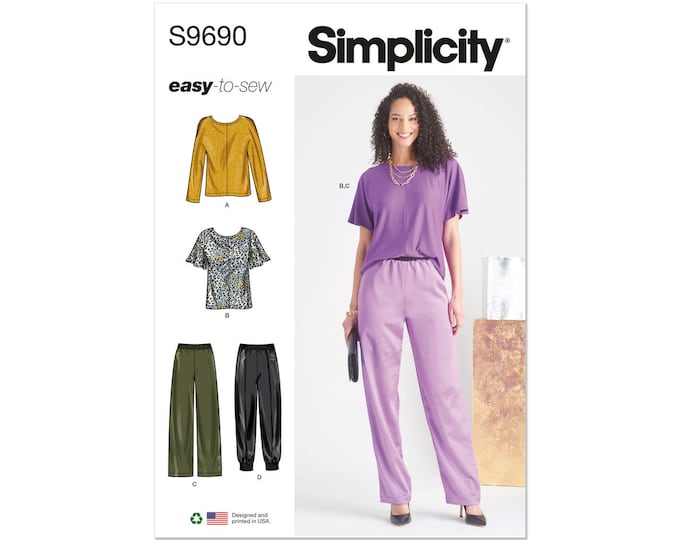 Misses Tops Simplicity Sewing Pattern S9782 - Etsy