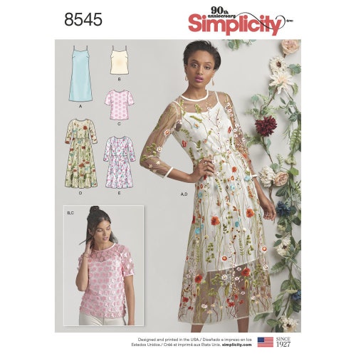 Misses' Knit Dress Simplicity Sewing Pattern 8548 - Etsy
