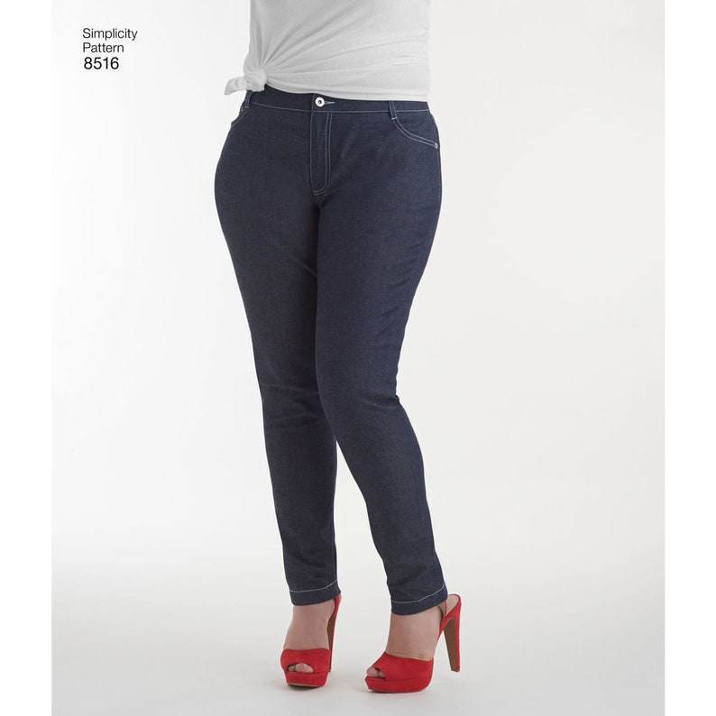 Misses' Mimi G Skinny Jeans Simplicity Sewing Pattern 8516 - Etsy