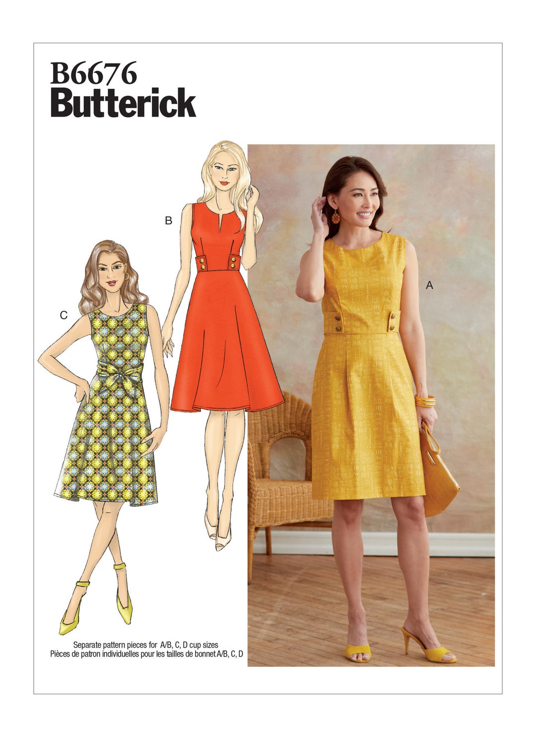 Misses Dress Butterick Sewing Pattern B6676 - Etsy