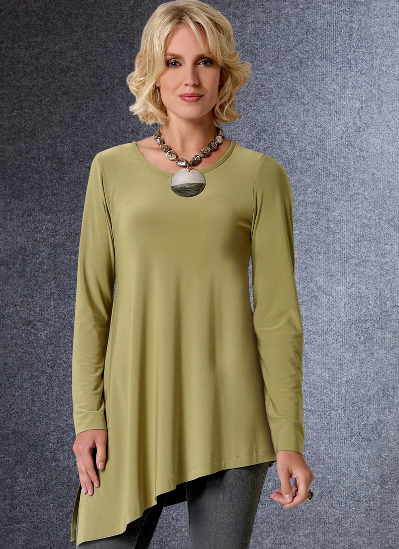 Misses' Shaped-hemline Tops Vogue Sewing Pattern V1733 - Etsy