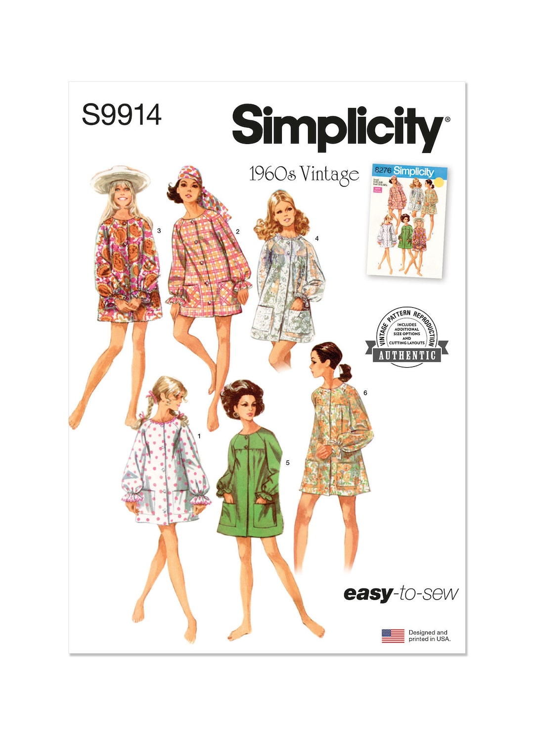 Misses' Beach Cover-up and Robe Simplicity Sewing Pattern S9914 Uncut ...
