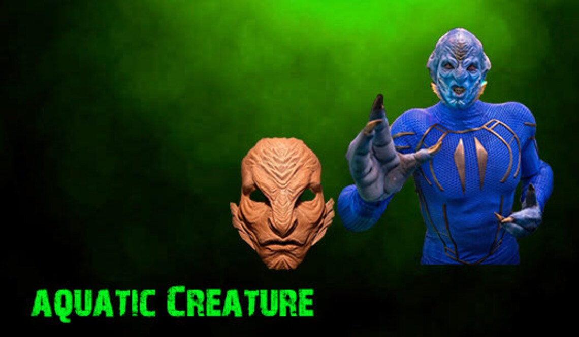 Aquatic Creature - Foam Latex Prosthetic (UNPAINTED) - Etsy