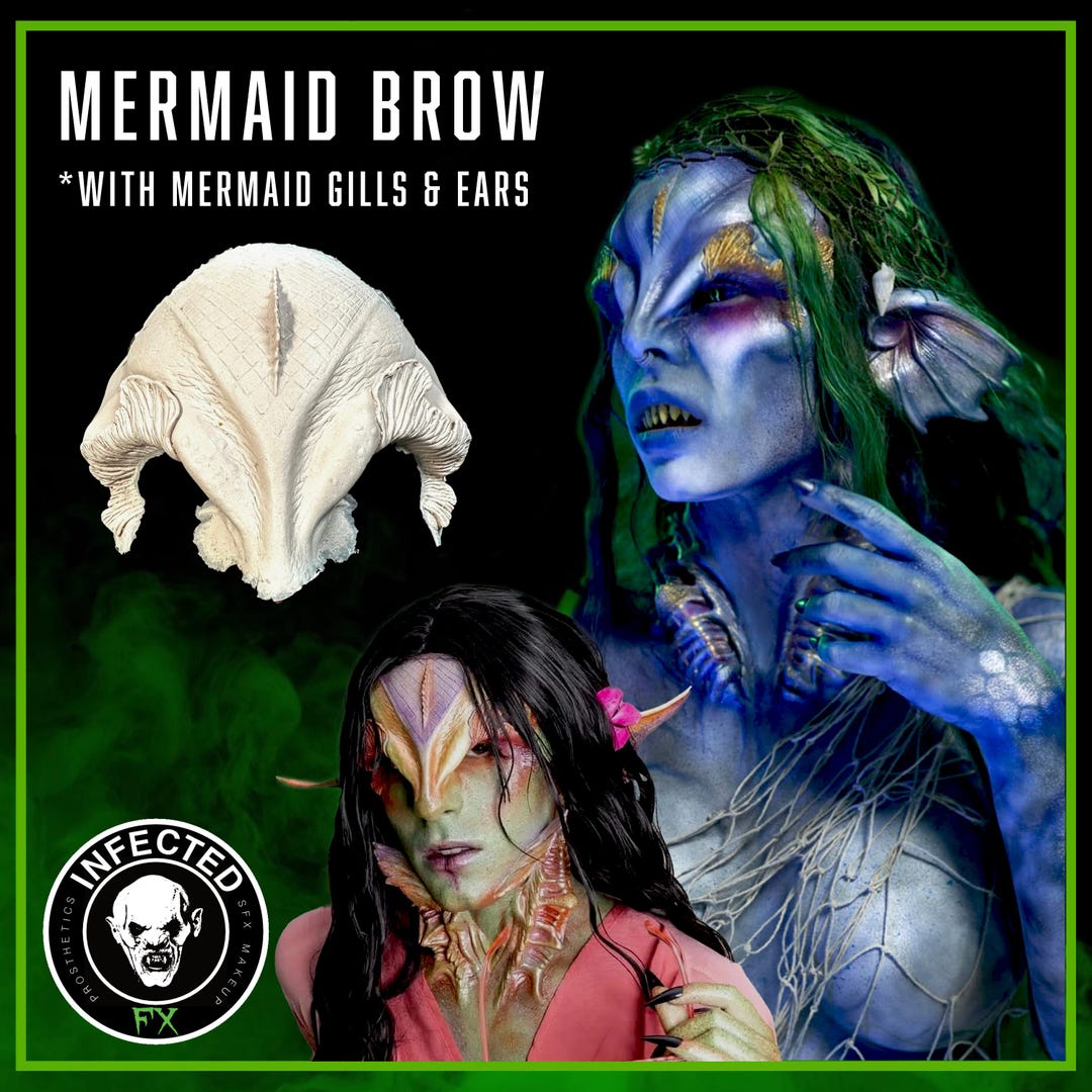 Mermaid Brow - Foam Latex Prosthetic (UNPAINTED) - Etsy