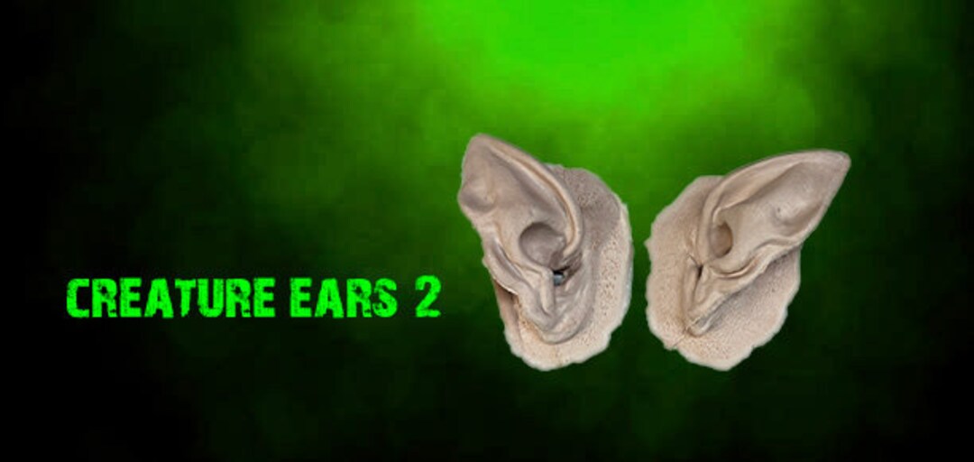 Creature Ears #2 - Foam Latex Prosthetics (UNPAINTED) - Etsy