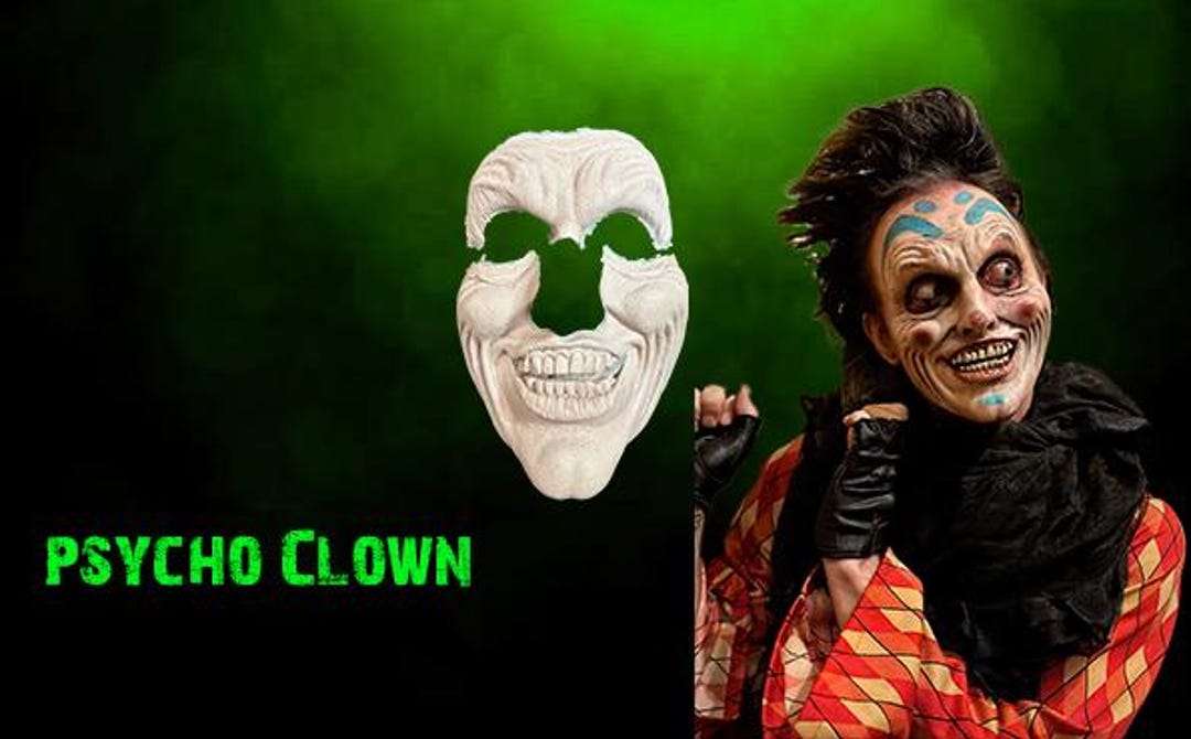 Psycho Clown Foam Latex Prosthetic UNPAINTED - Etsy