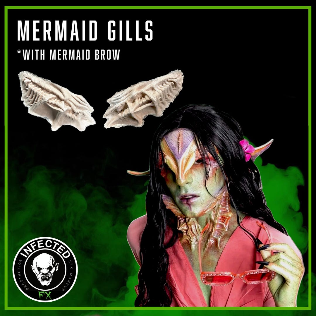 Mermaid Gills - Foam Latex Prosthetic (UNPAINTED) - Etsy