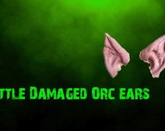 Battle Damaged Orc Ears Foam Latex Prosthetics UNPAINTED - Etsy
