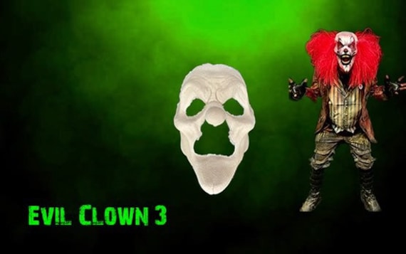 Evil Clown 3 Foam Latex Prosthetic UNPAINTED - Etsy