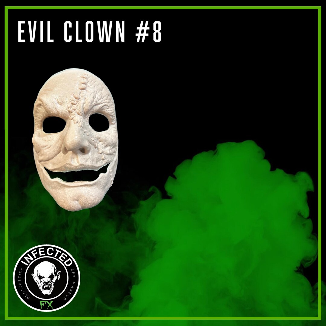 Evil Clown #8 - Foam Latex Prosthetic (UNPAINTED) - Etsy
