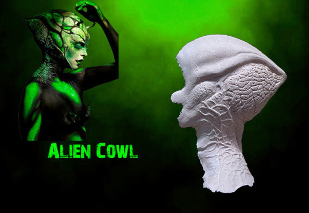Alien Cowl Foam Latex Prosthetic UNPAINTED - Etsy