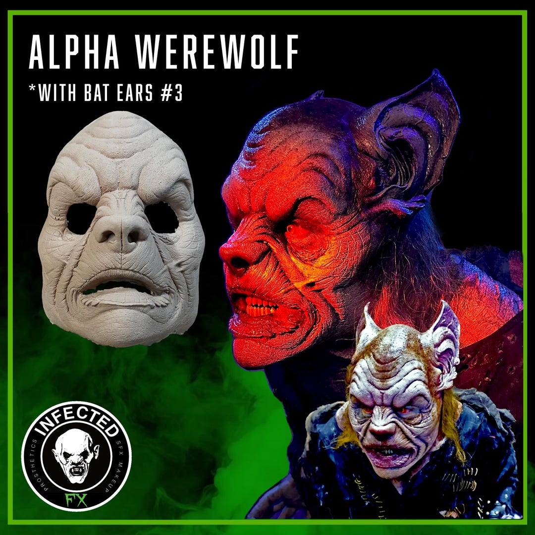 Alpha Werewolf - Foam Latex Prosthetic (UNPAINTED) - Etsy