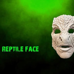 The Reptile Face - Foam Latex Prosthetic (UNPAINTED) - Etsy