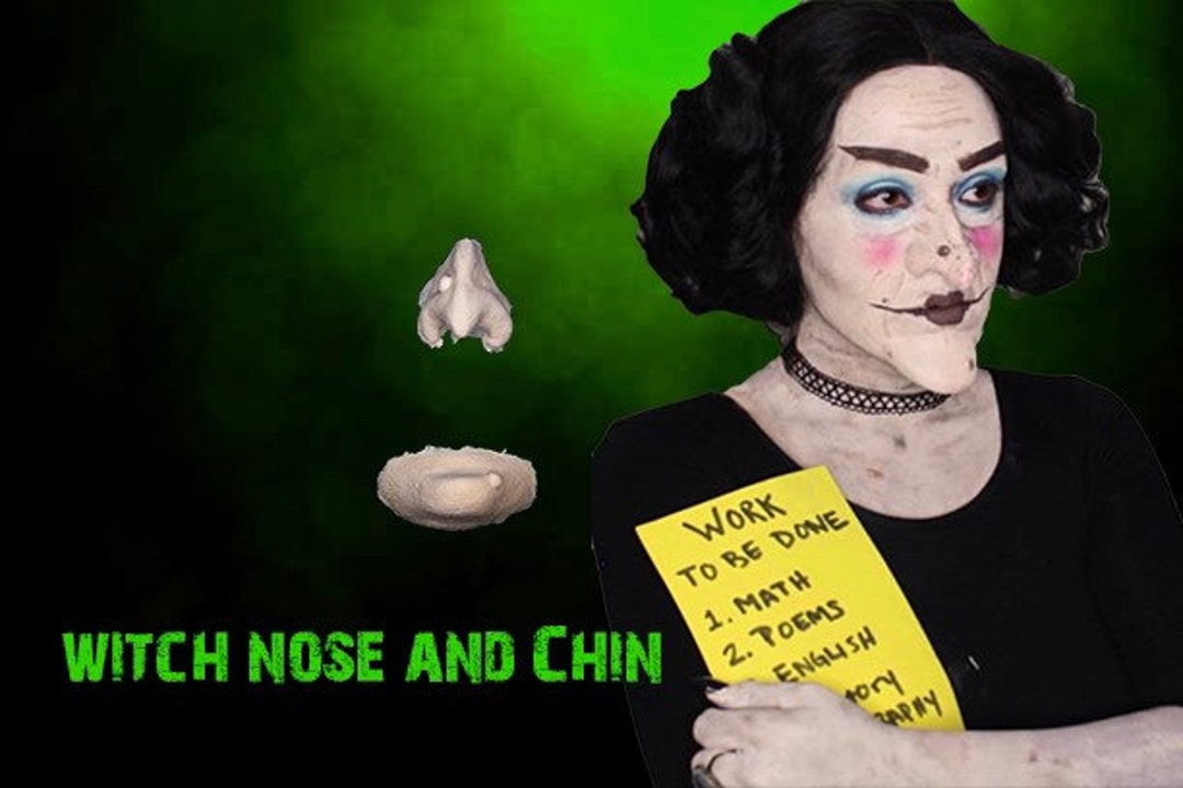 Witch Nose and Chin - Foam Latex Prosthetic (UNPAINTED) - Etsy