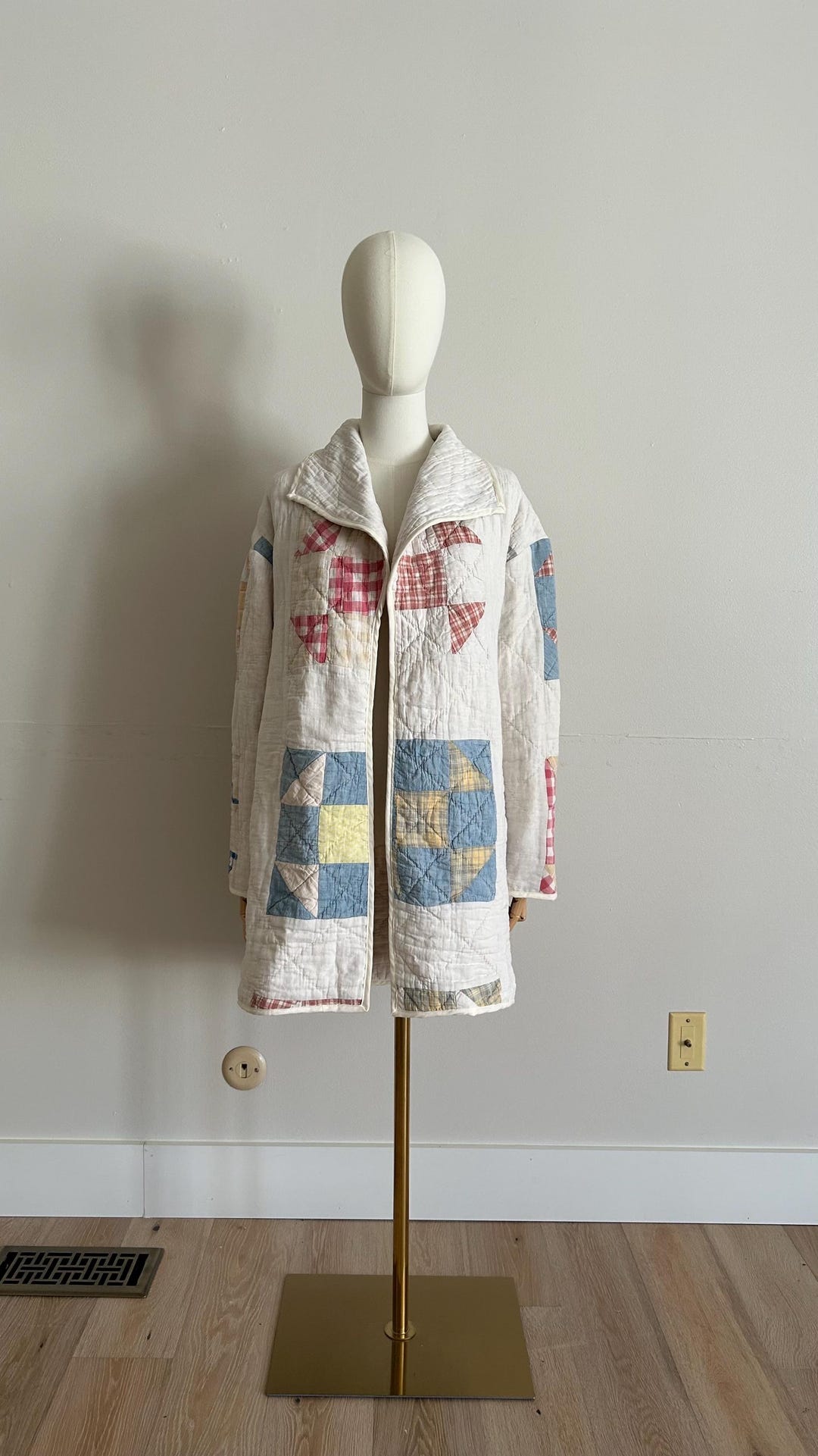 Quilted Jacket - Vintage Quilt Jacket - Patchwork Quilt Jacket - Quilt ...