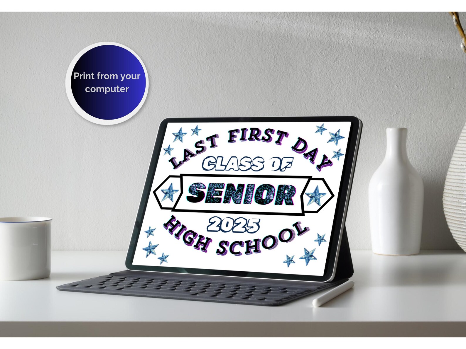 Printable Last First Day of High School Sign First Day of Senior Year ...