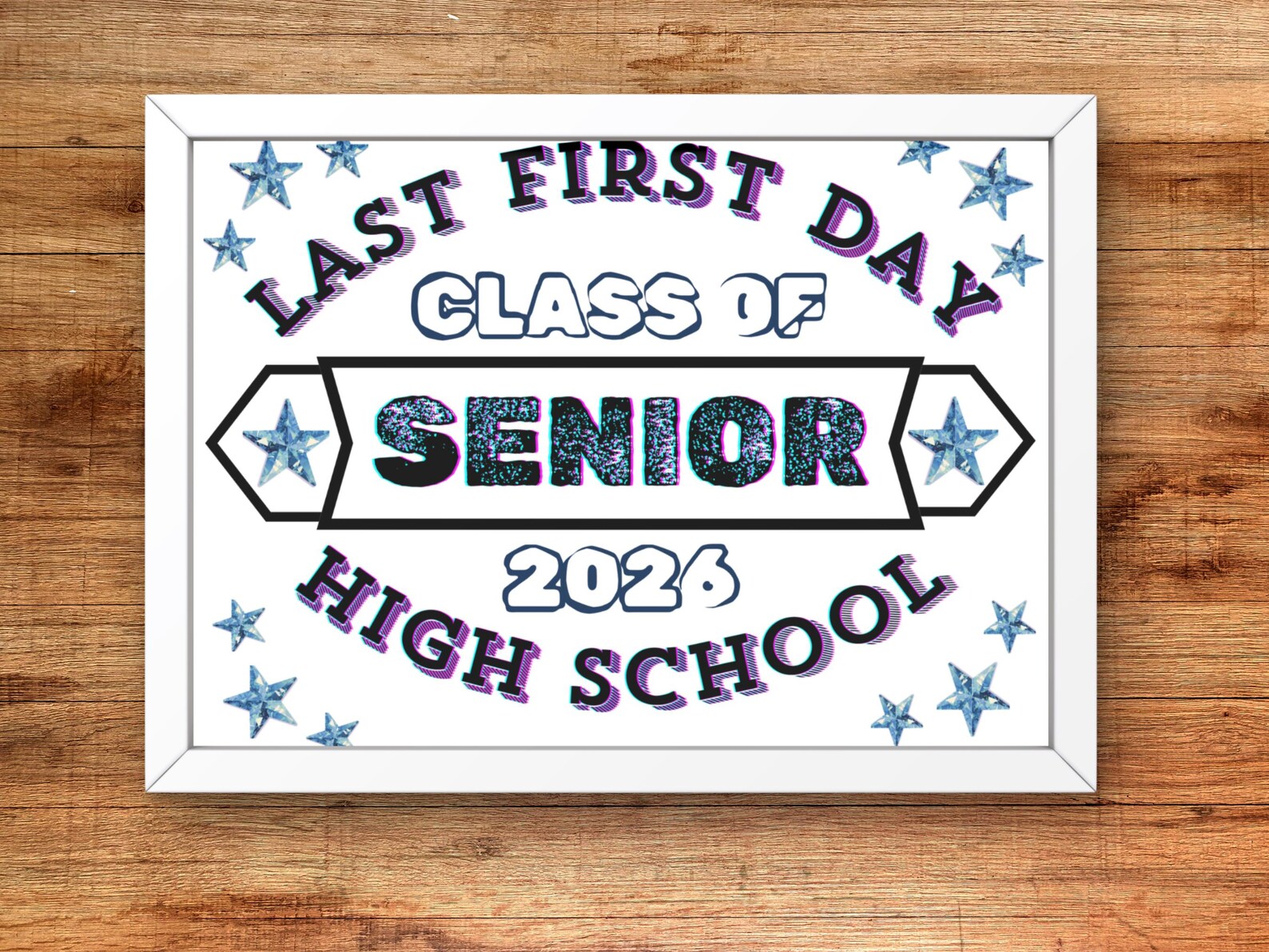 Printable Last First Day of High School Sign - Senior Year Picture ...