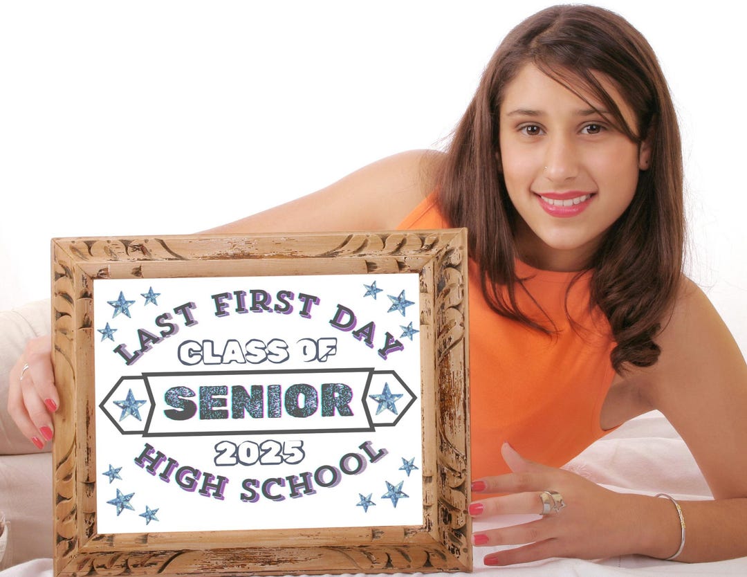 Letrero imprimible del último primer día de escuela secundaria/primer ...