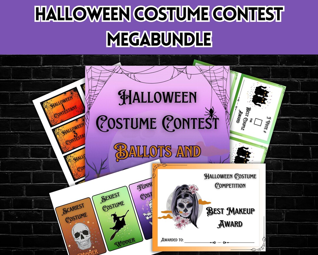 Halloween Costume Contest Mega Bundle, Instant Download Includes ...